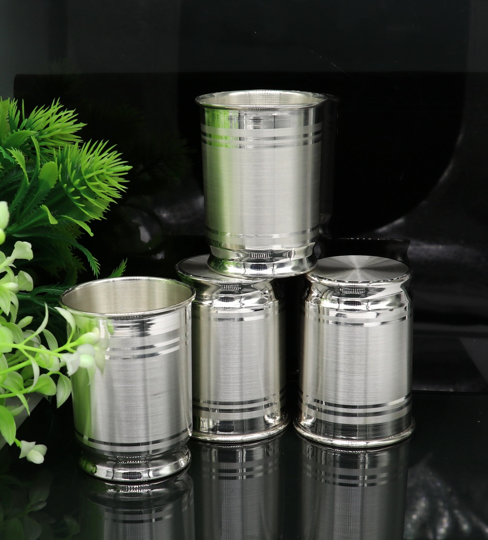 999 Fine Silver Water Glass Tumbler Set Silver Vessel - Etsy