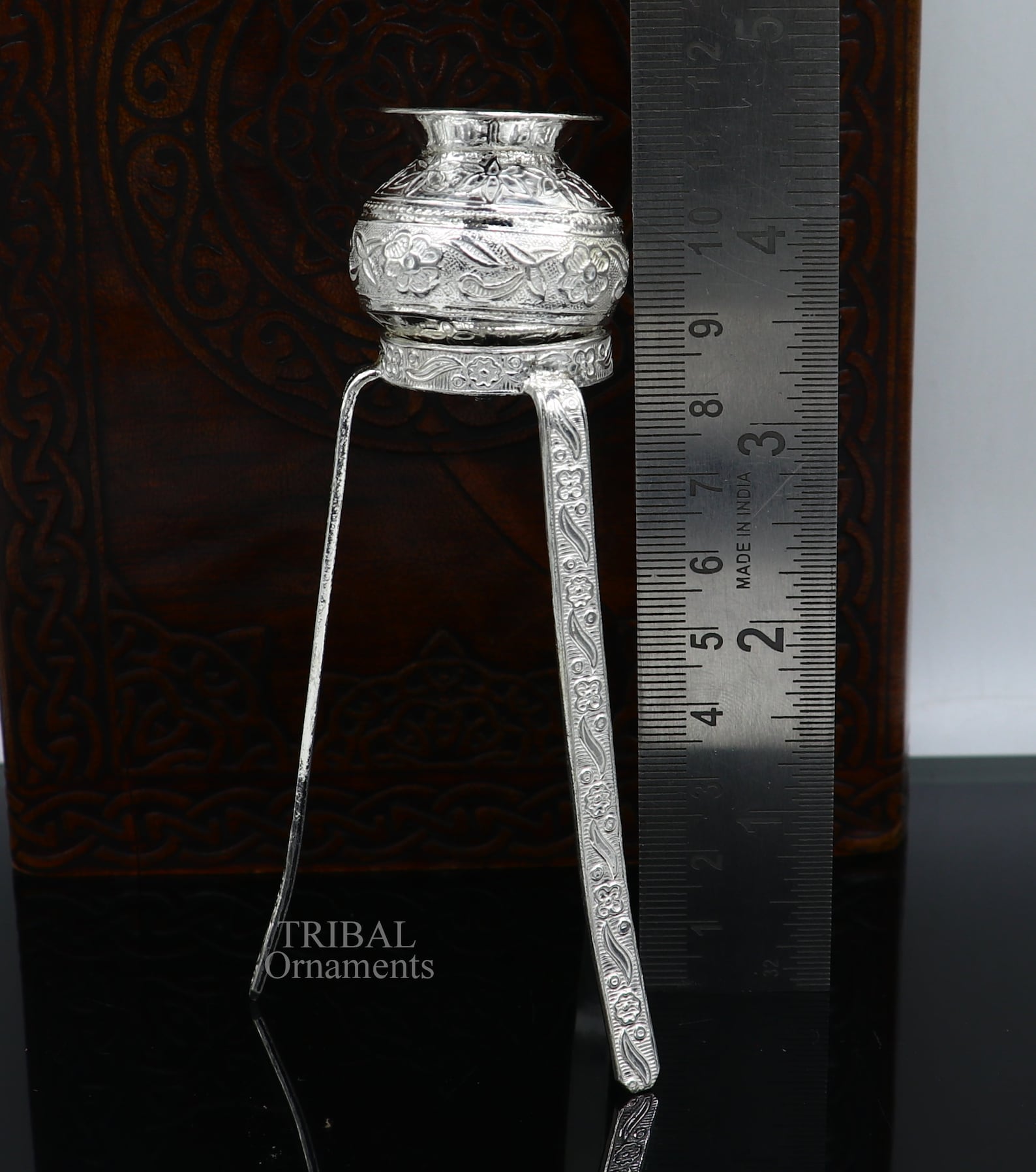 925 Sterling Silver Lord Shiva Lingam Stand/ Jalheri, Use for Put/hold ...