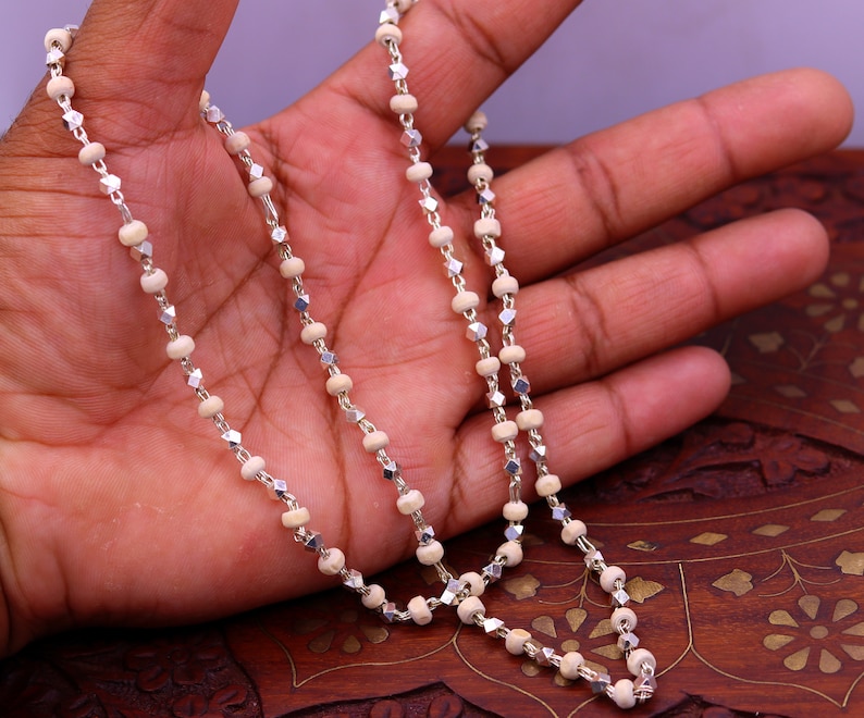 Vintage Design Handmade Sterling Silver Chain Necklace | Etsy