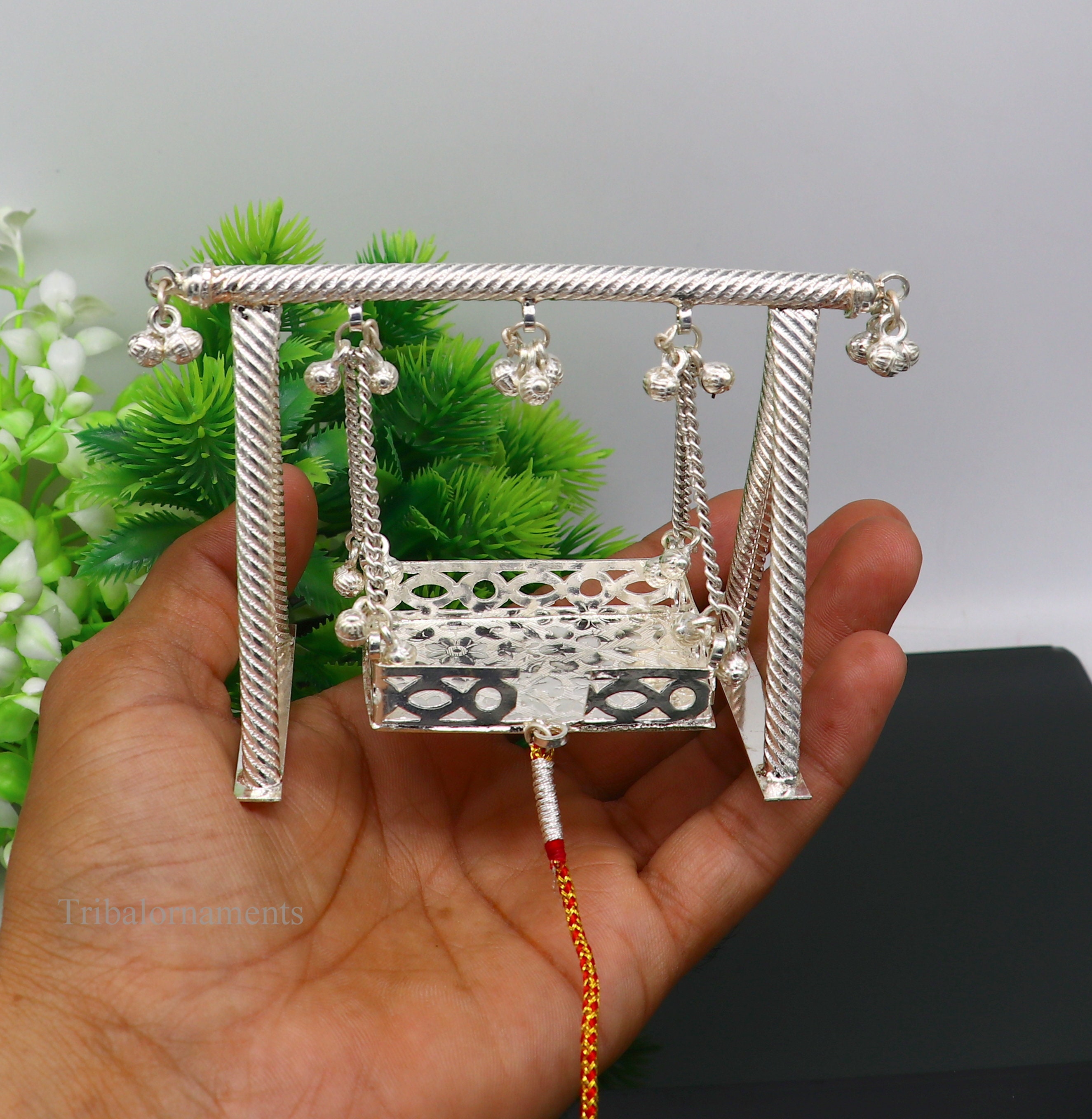 Sterling Silver Handmade Bal Gopala Jhula, Little Krishna Swing, Child ...