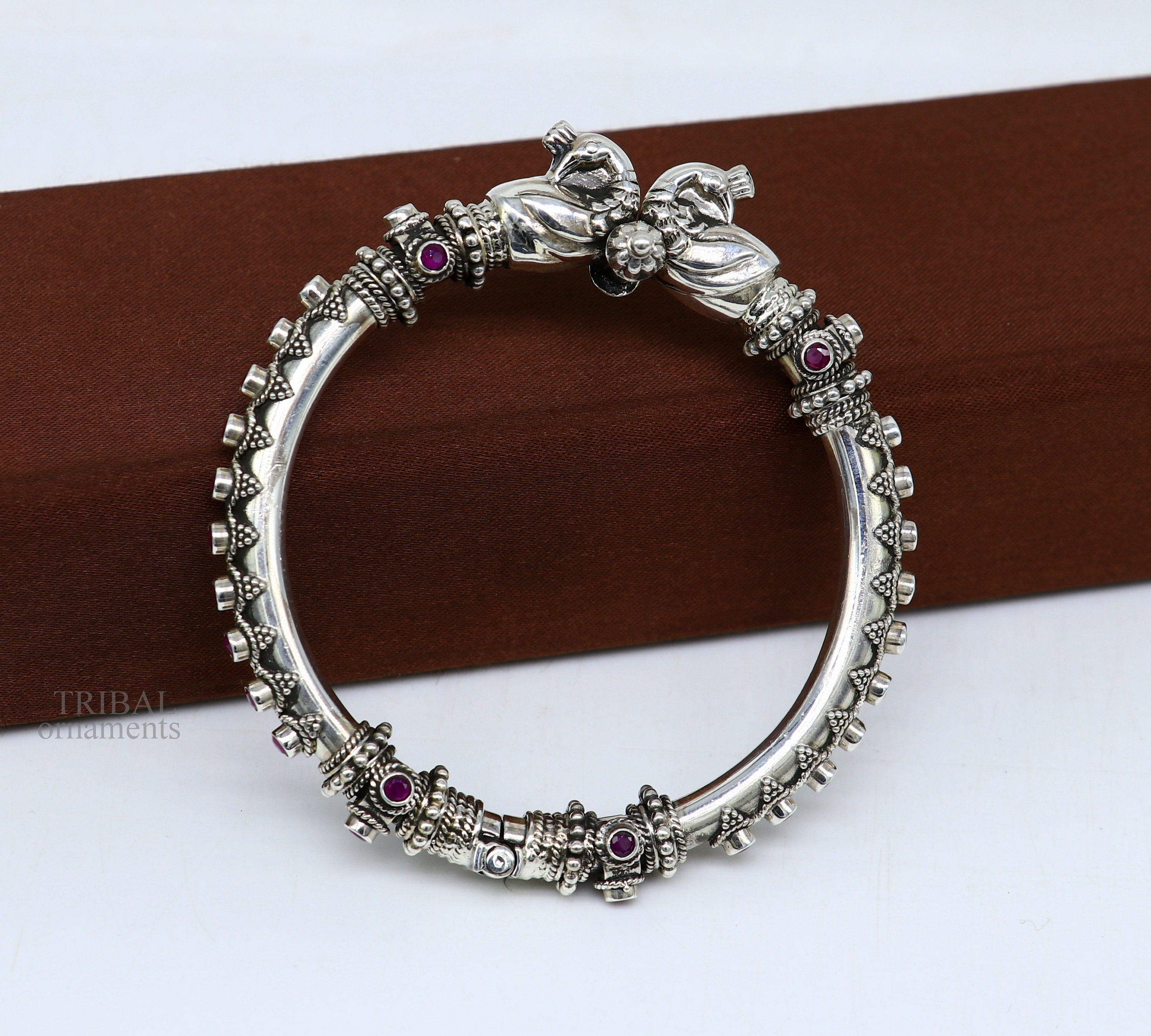 925 Sterling Silver Handmade Vintage Peacock Design Garnet 925 Sterling Silver Handmade Vintage Peacock Design Garnet