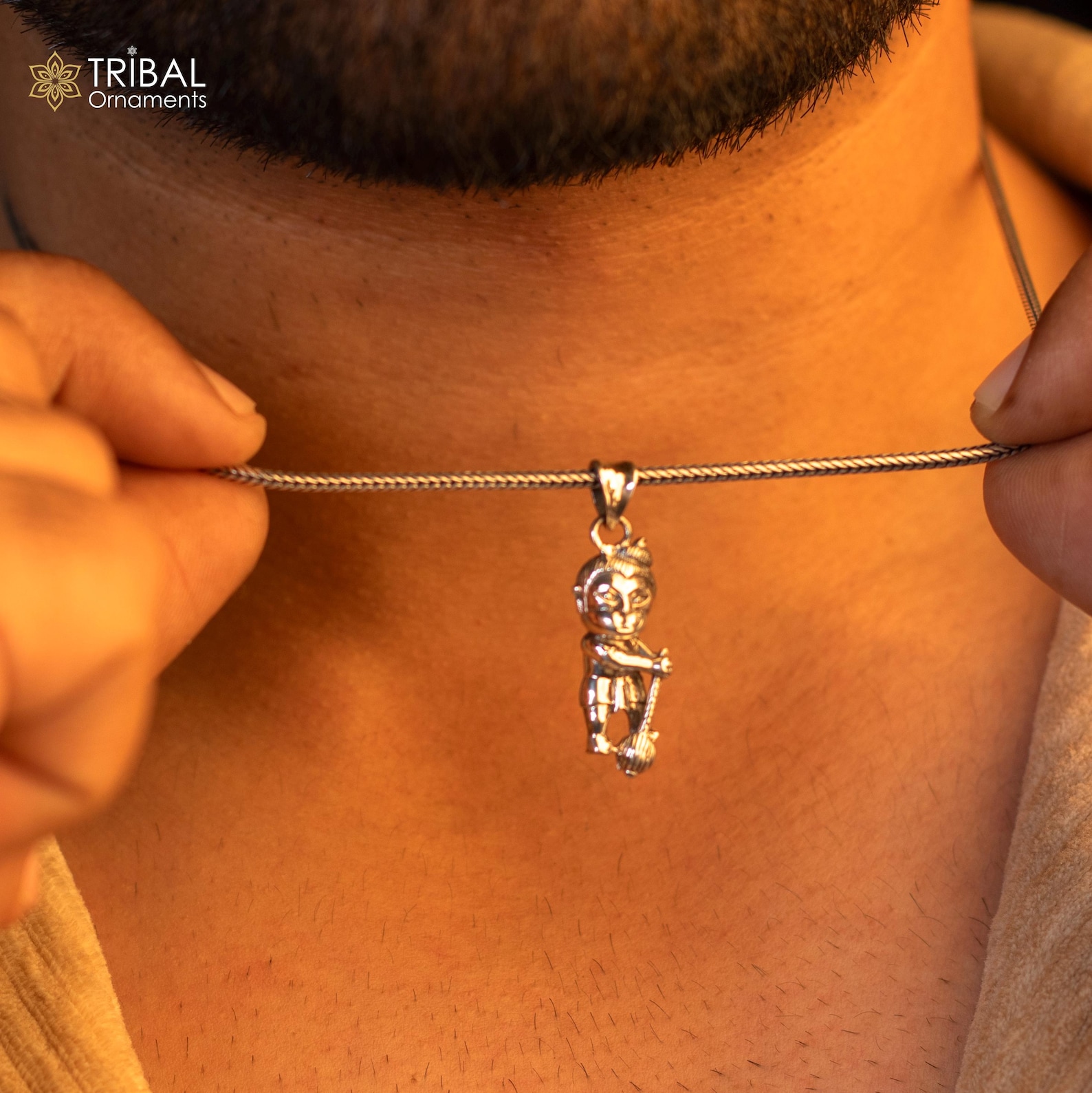 925 Pure Silver Lord BAL HANUMAN Pendant Best Gifting Pendant, Wheat ...