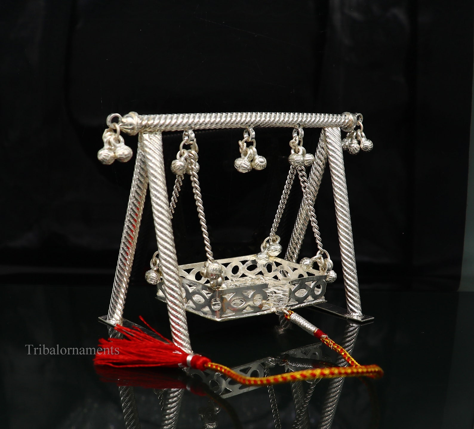 Sterling Silver Handmade Bal Gopala Jhula, Little Krishna Swing, Child ...