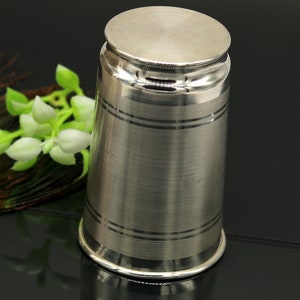 Pure 999 Fine Silver Handmade Vessels, Water/milk Glass Tumbler, Silver ...