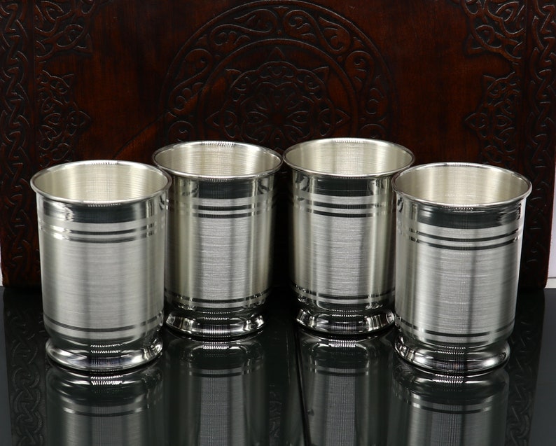 999 Fine Silver Water Glass Tumbler Set Silver Vessel - Etsy