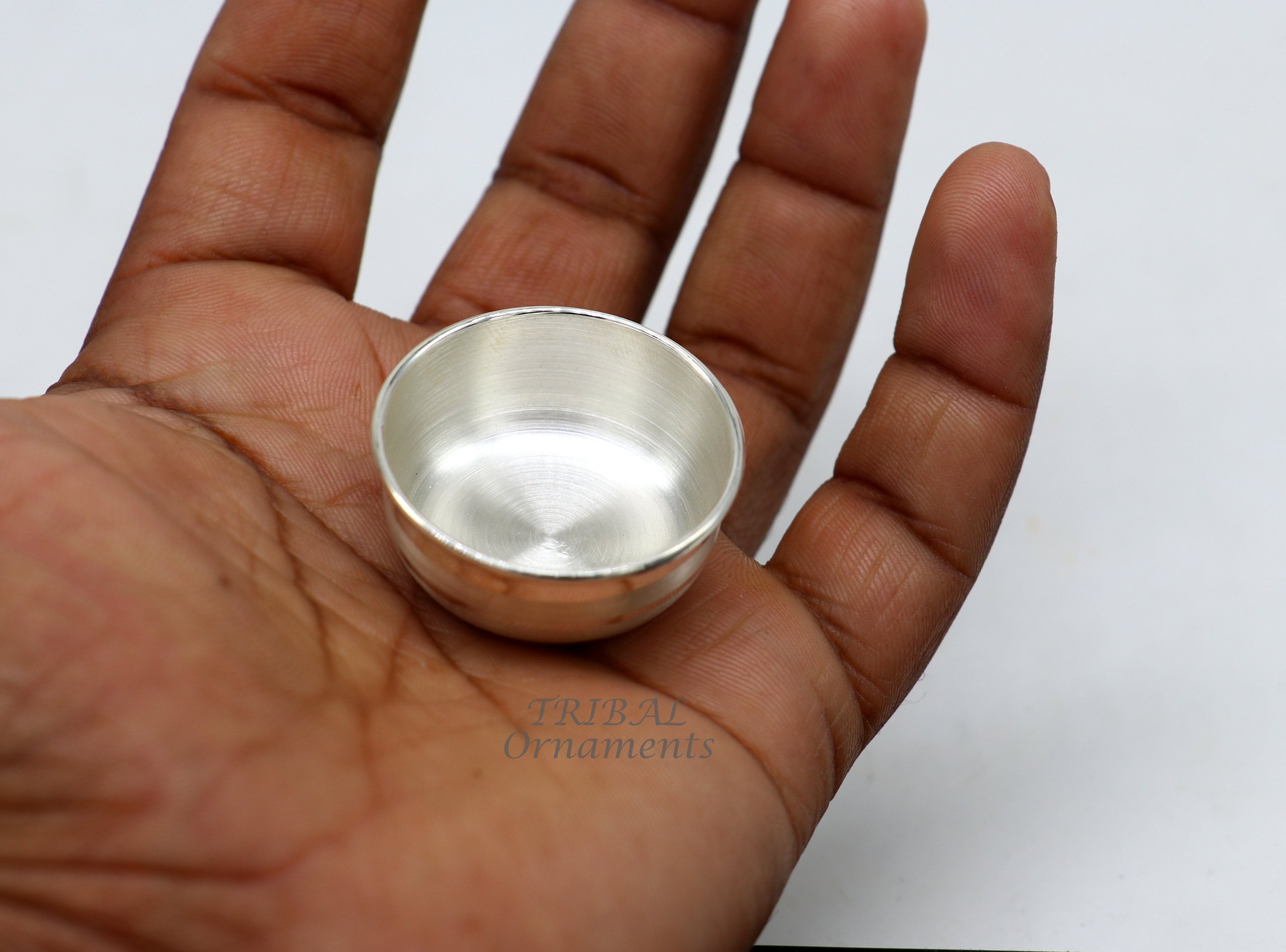 999 Fine Solid Silver Handmade Small Puja Bowl Temple Puja, Pure Silver ...