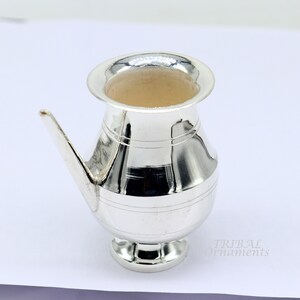 925 Sterling Silver Handmade Plain Karwa Chauth Kalash, Unique Silver ...