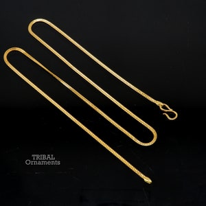 22kt Yellow Gold Handmade Double Box Chain Chain, Amazing Customized ...