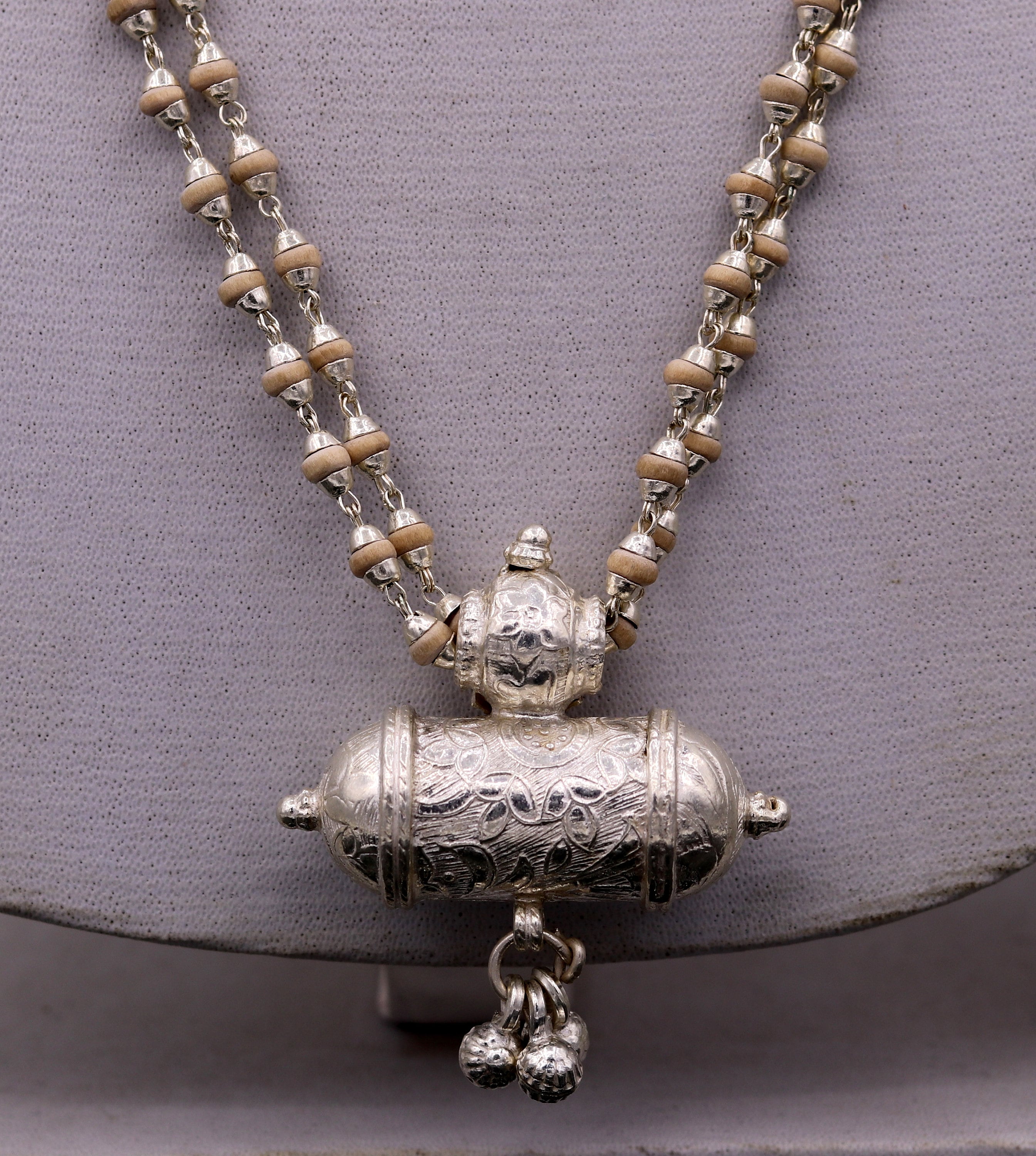 Sterling Silver Handmade Amulet Pendant Gorgeous Hanging Bells | Etsy