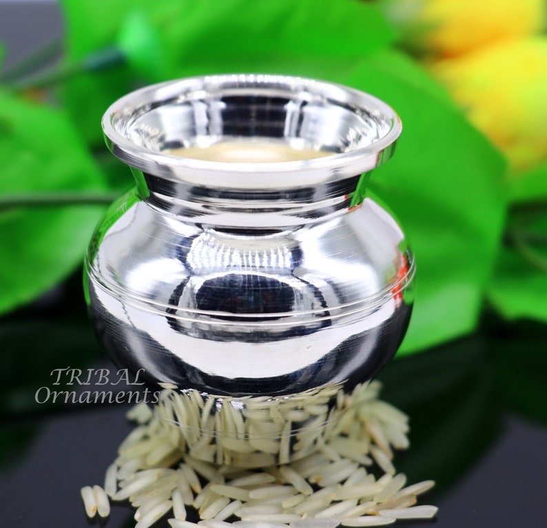 Pure 925 Sterling Silver Handmade Plain Small Kalash or Pot, Unique ...