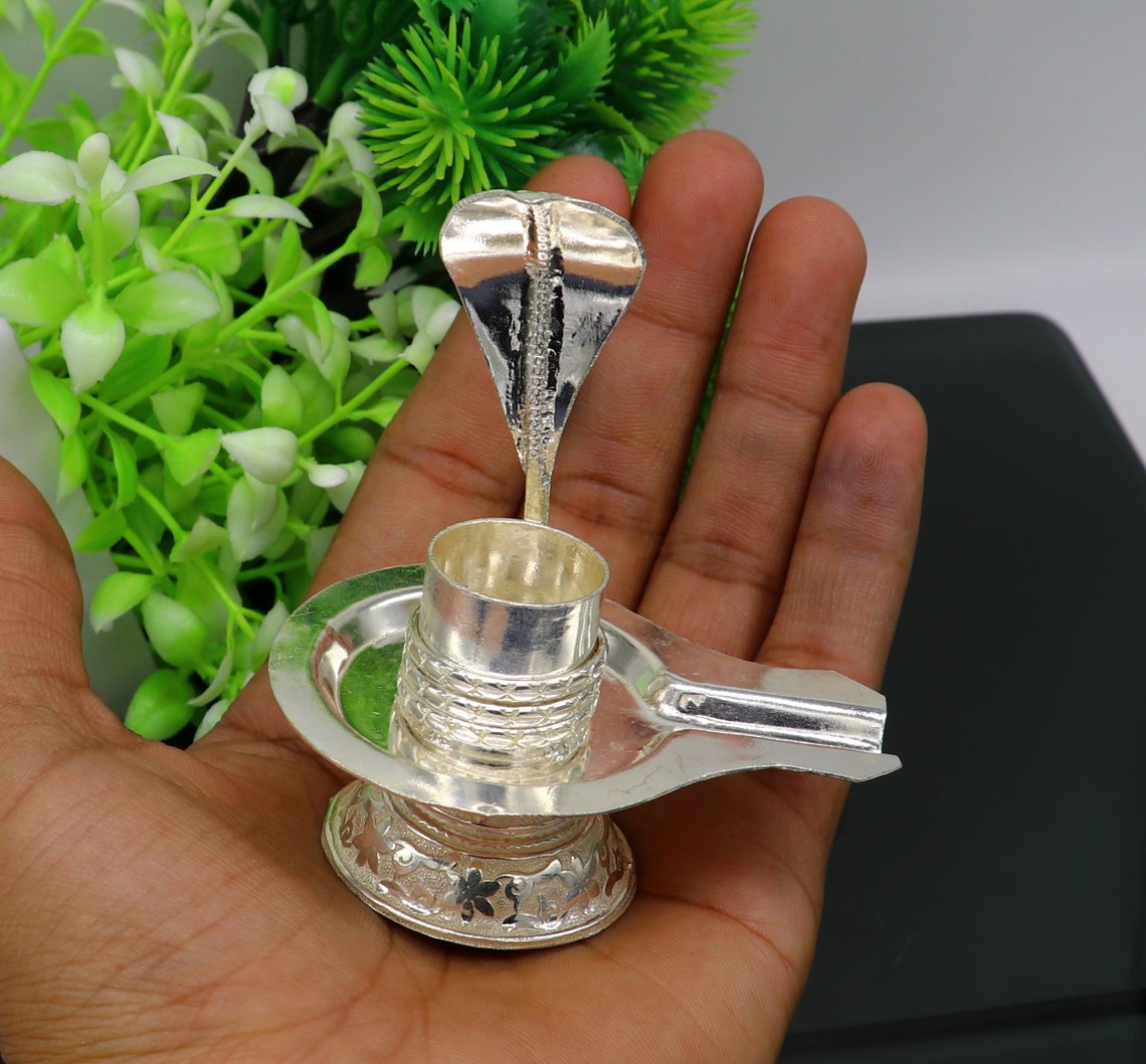 925 Pure Solid Sterling Silver Lord Shiva Lingam Stand/jalheri, Use for ...
