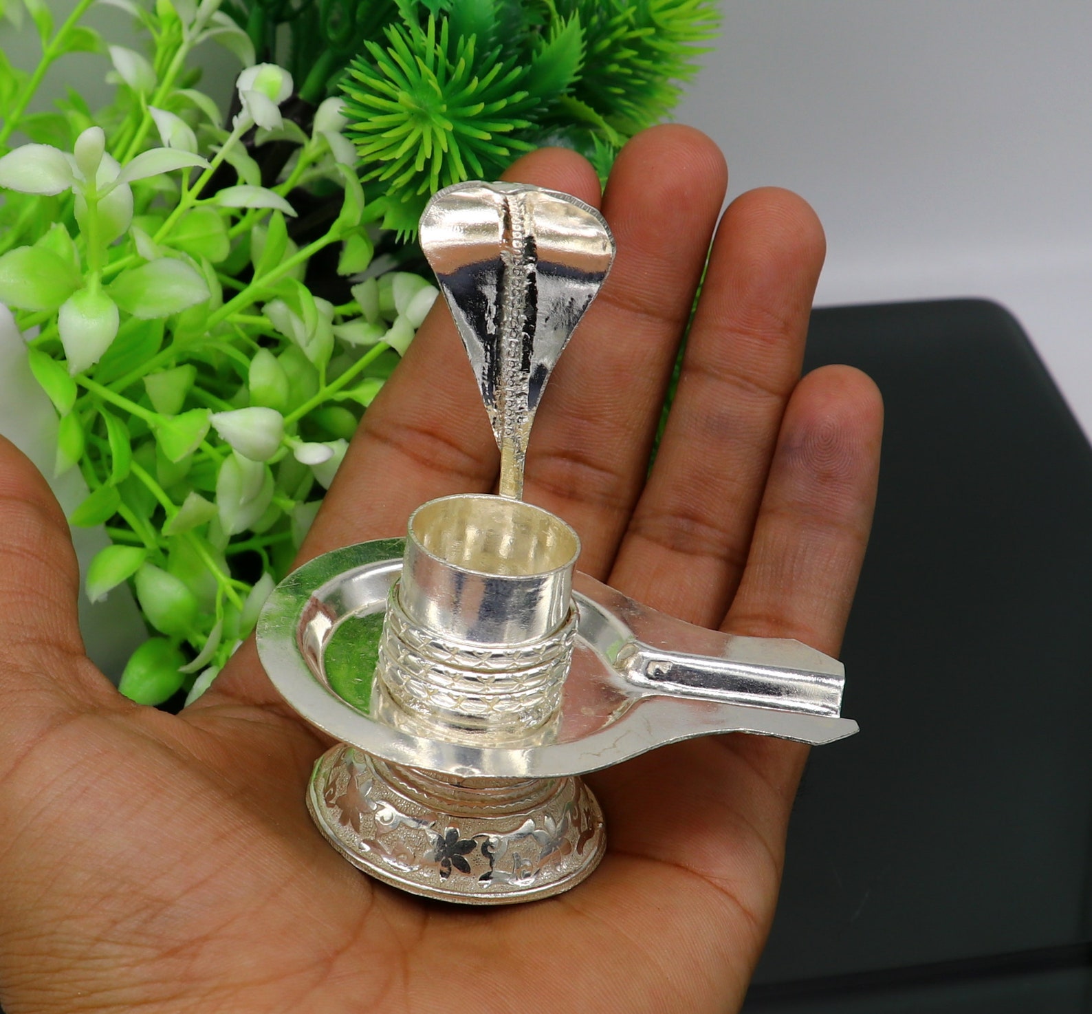 925 Pure Solid Sterling Silver Lord Shiva Lingam Stand/jalheri, Use for ...