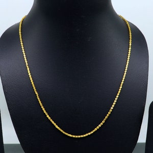 22kt Yellow Gold Sitara Chain, Rolo Chain, Fabulous Customized Girl's ...