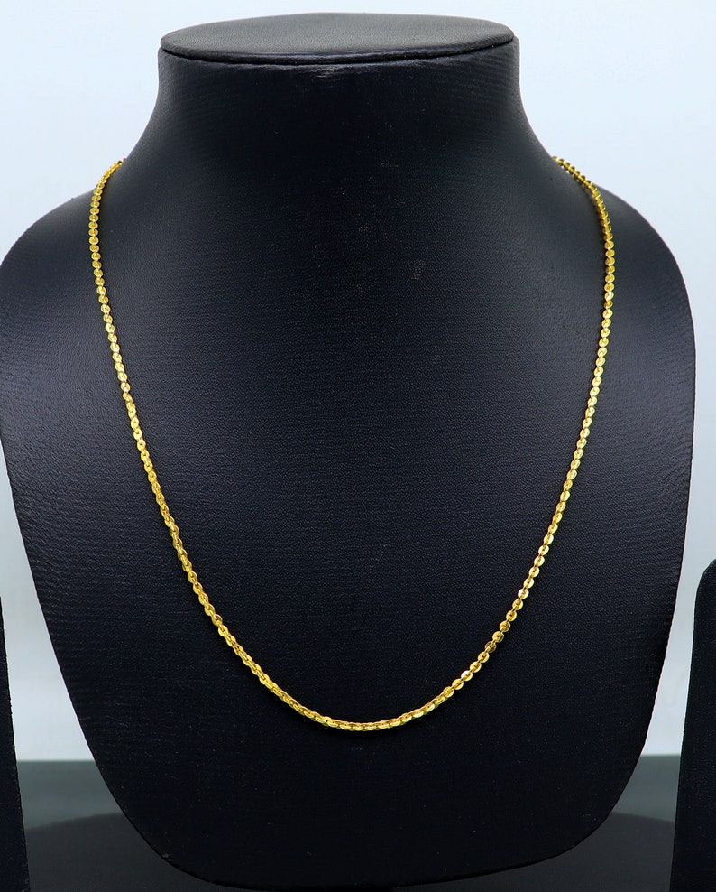 22kt Yellow Gold Sitara Chain Rolo Chain Fabulous Customized | Etsy