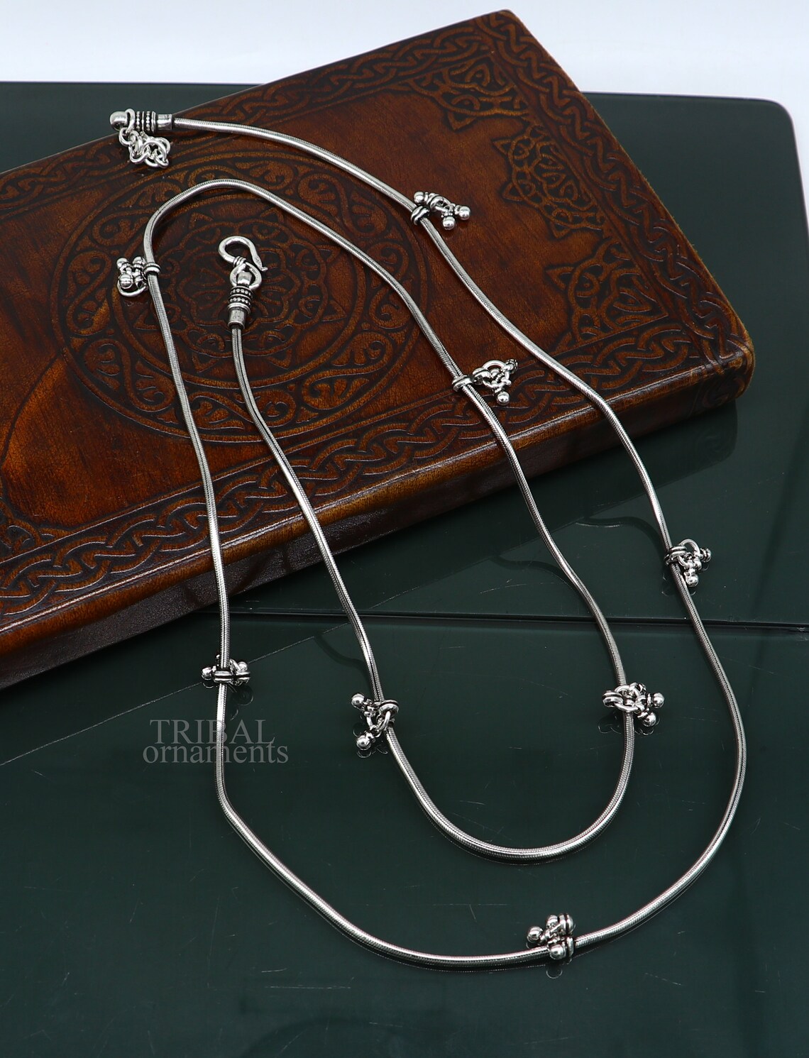 Customized 925 Sterling Silver Snake Chain With Hanging Drops Waist ...