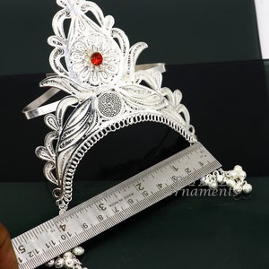925 Sterling Silver Vintage Design Handmade Mukut crown, Amazing ...