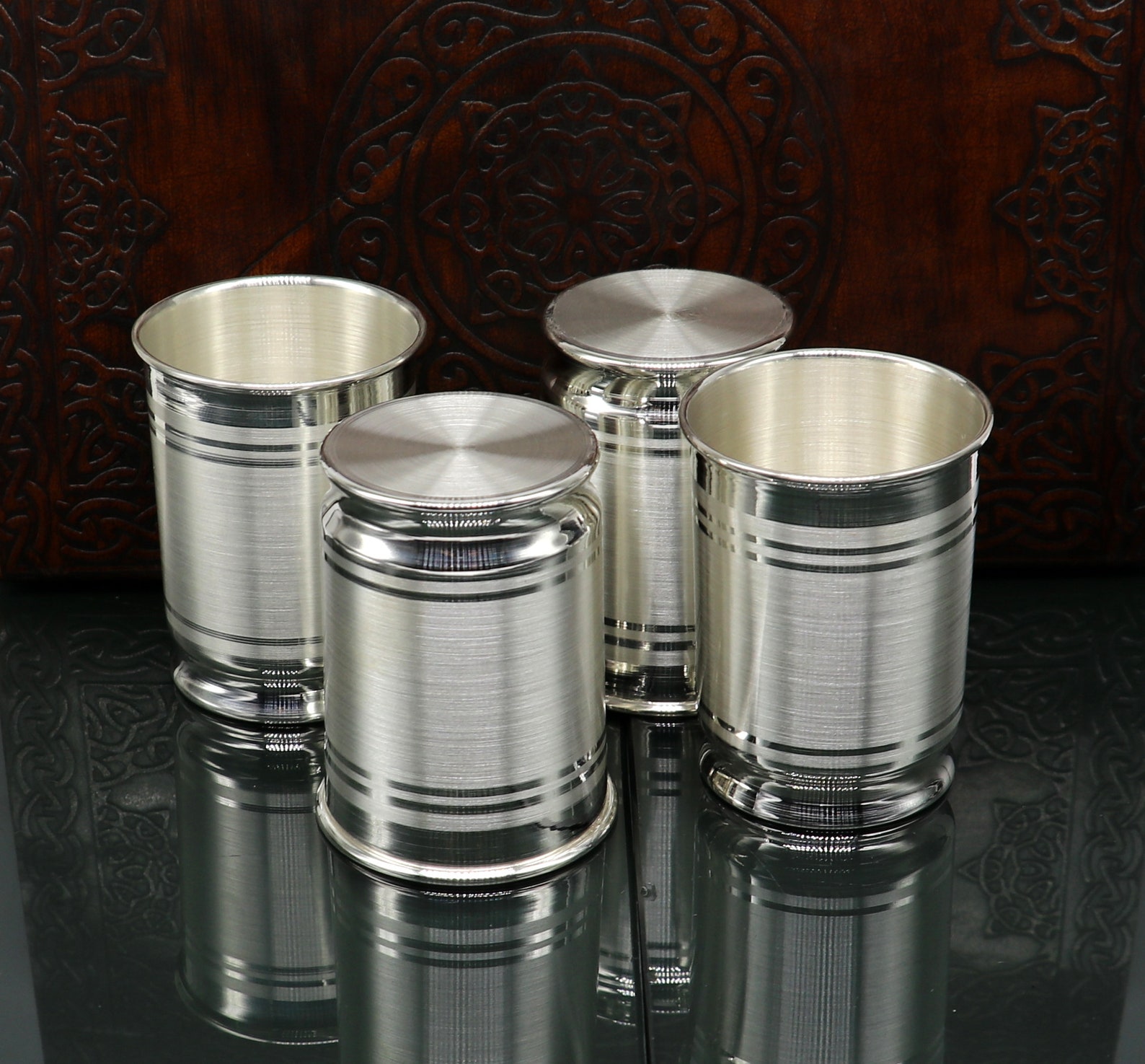 999 Fine Silver Water Glass Tumbler Set Silver Vessel - Etsy