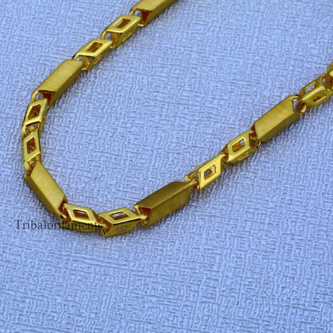 Vintage Design 22kt Yellow Gold Handmade Daily Use Choco Chain - Etsy