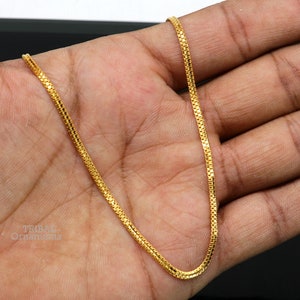 22kt Yellow Gold Handmade Double Box Chain Chain, Amazing Customized ...