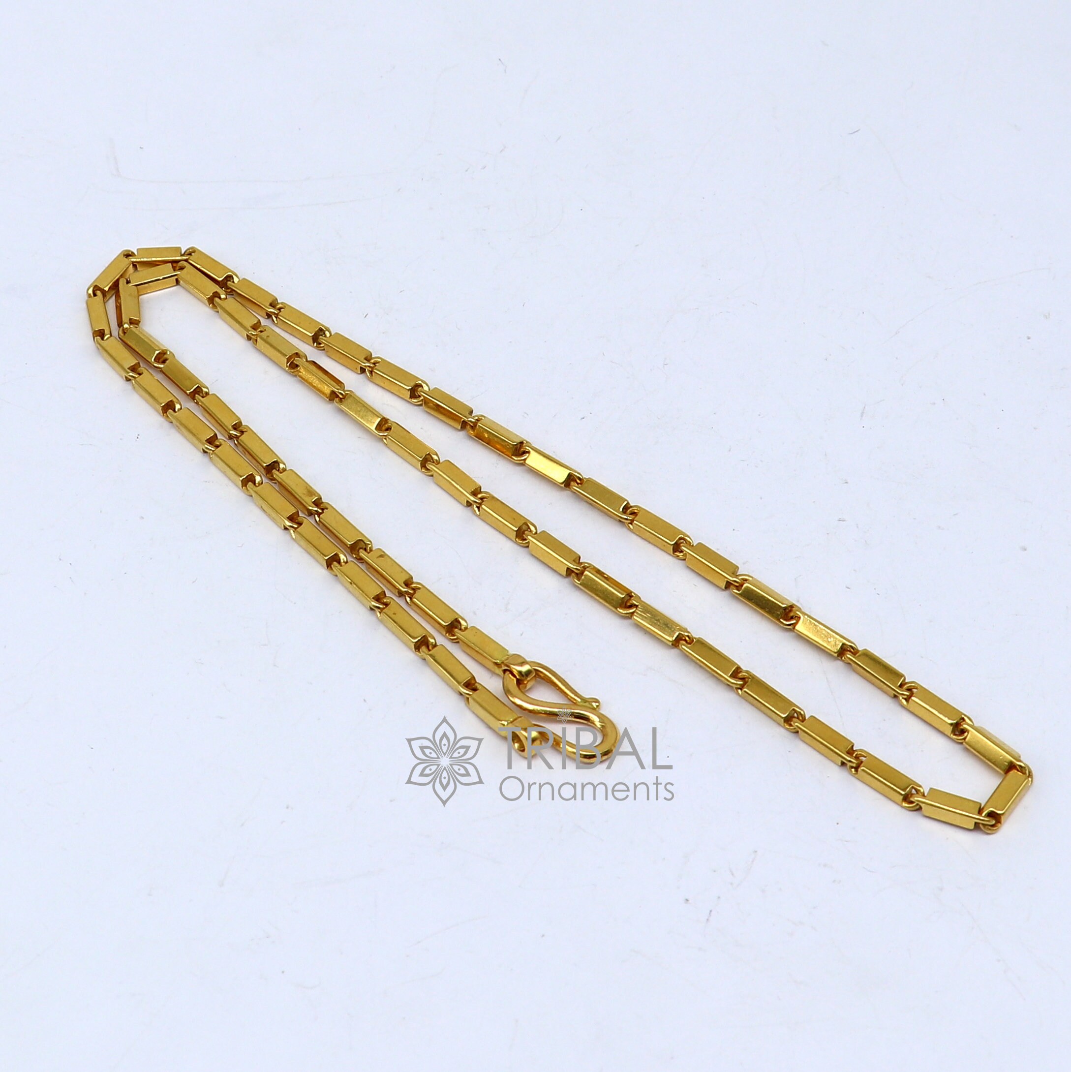 Hallmarked 3mm 22 Karat Yellow Gold Gorgeous Solid Baht Chain, Gold Bar ...