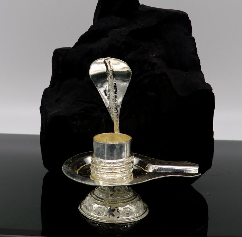 925 Pure Solid Sterling Silver Lord Shiva Lingam Stand/jalheri, Use for ...