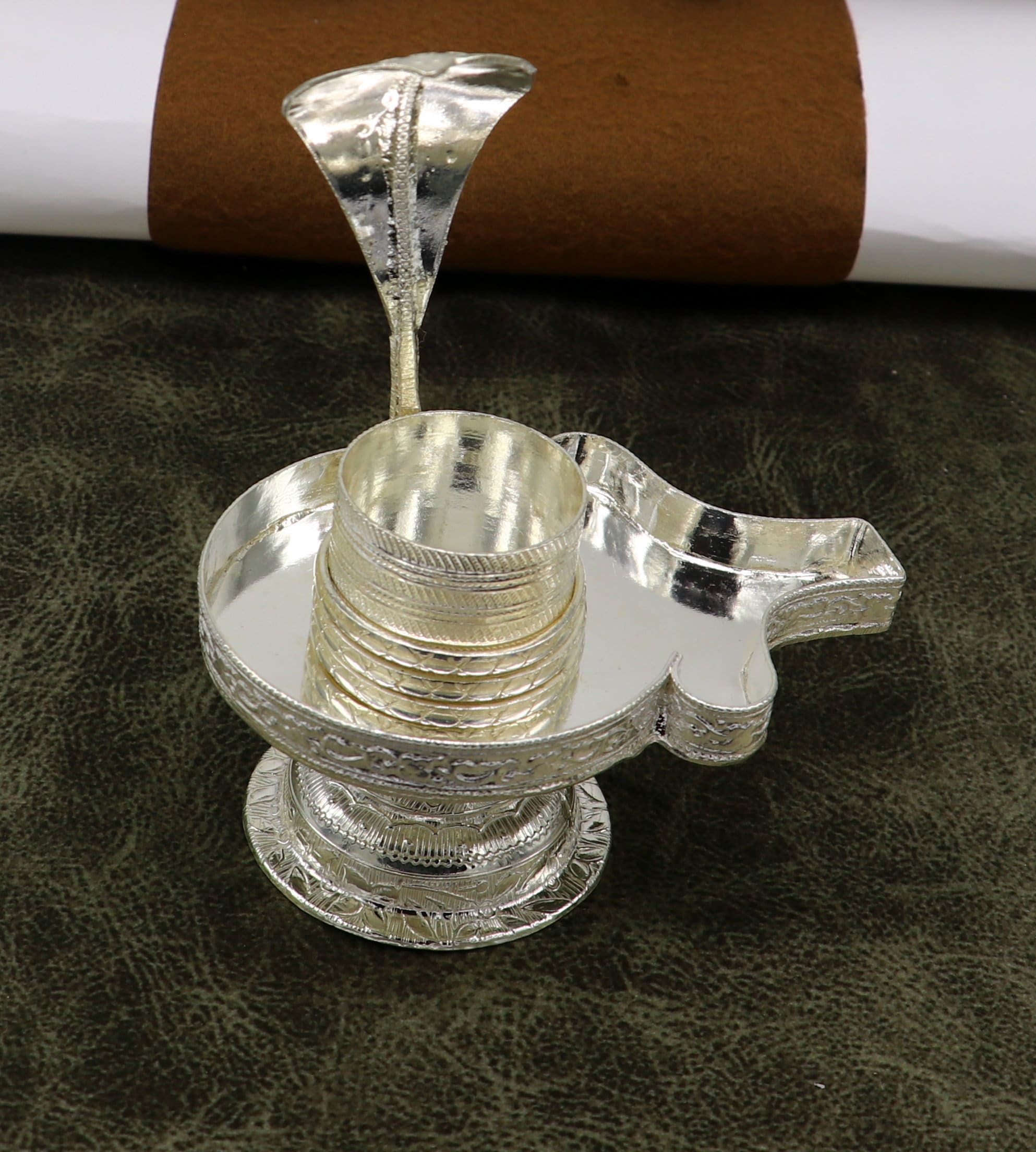 Vintage 925 Solid Silver Lord Shiva Lingam Stand/jalheri Use | Etsy