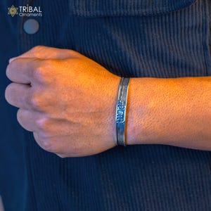 925 Sterling Silver Goddess Radha Mantra Bracelet "radhe RADHE ...