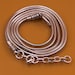 925 Sterling Silver Handmade Adjustable 36 to 38 Inches Snake Chain ...