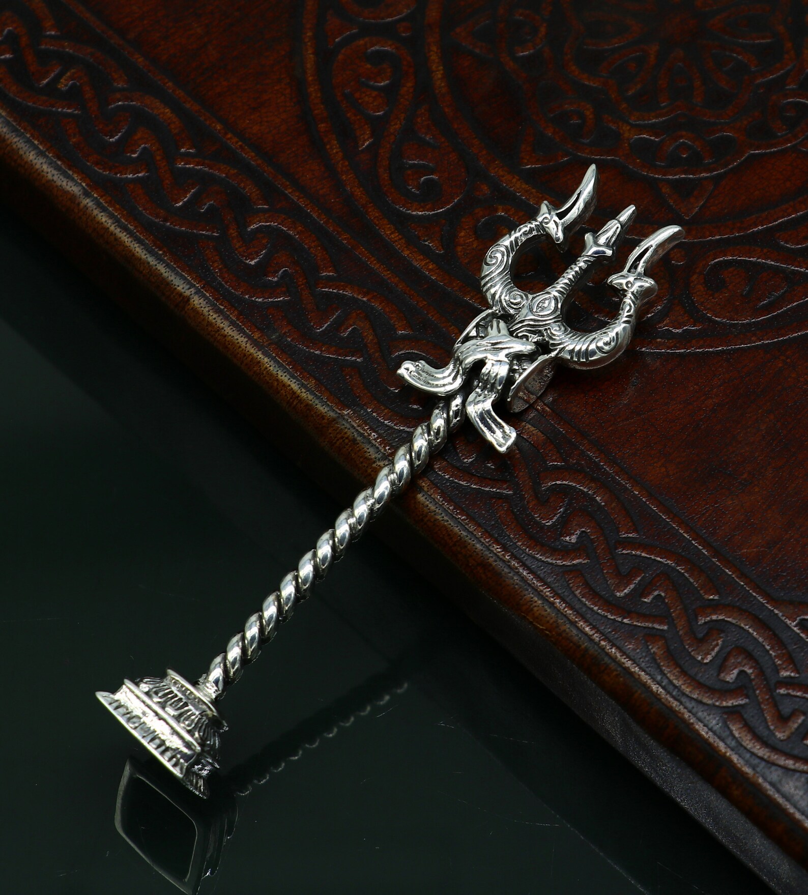 925 Sterling Silver Handmade Lord Shiva Trident With Damaru - Etsy