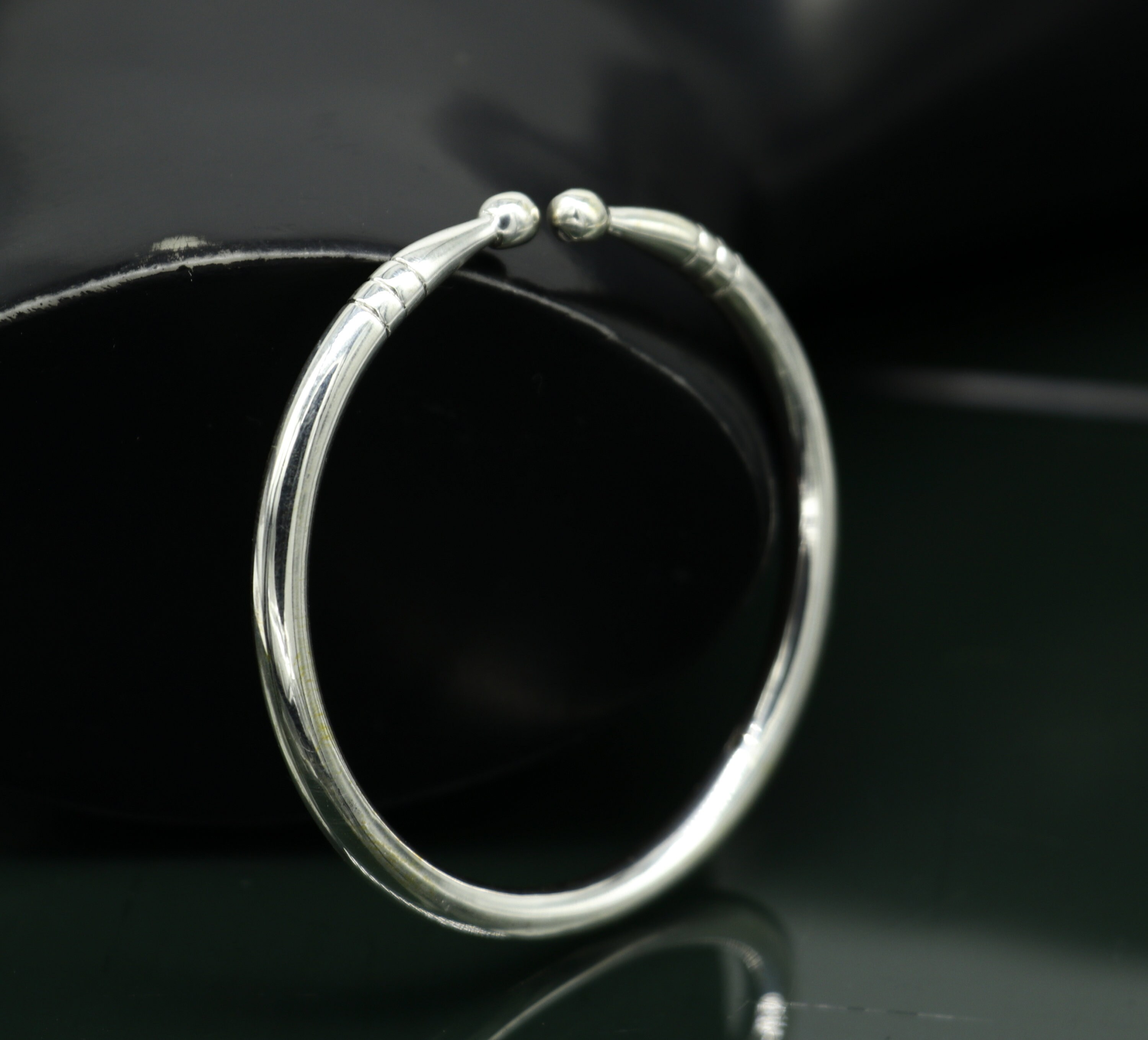 Pure 925 Sterling Silver Solid Plain Shiny Design New Born Pure 925 Sterling Silver Solid Plain Shiny Design New Born