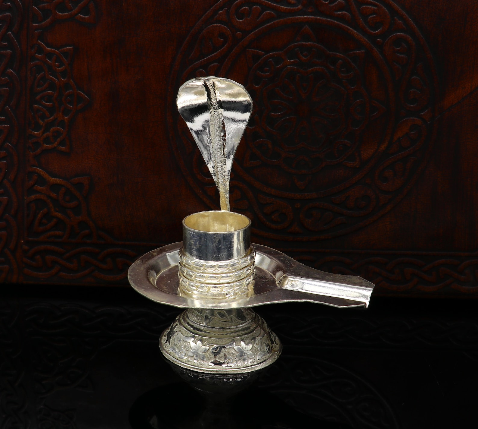 925 Pure Solid Sterling Silver Lord Shiva Lingam Stand/jalheri, Use for ...