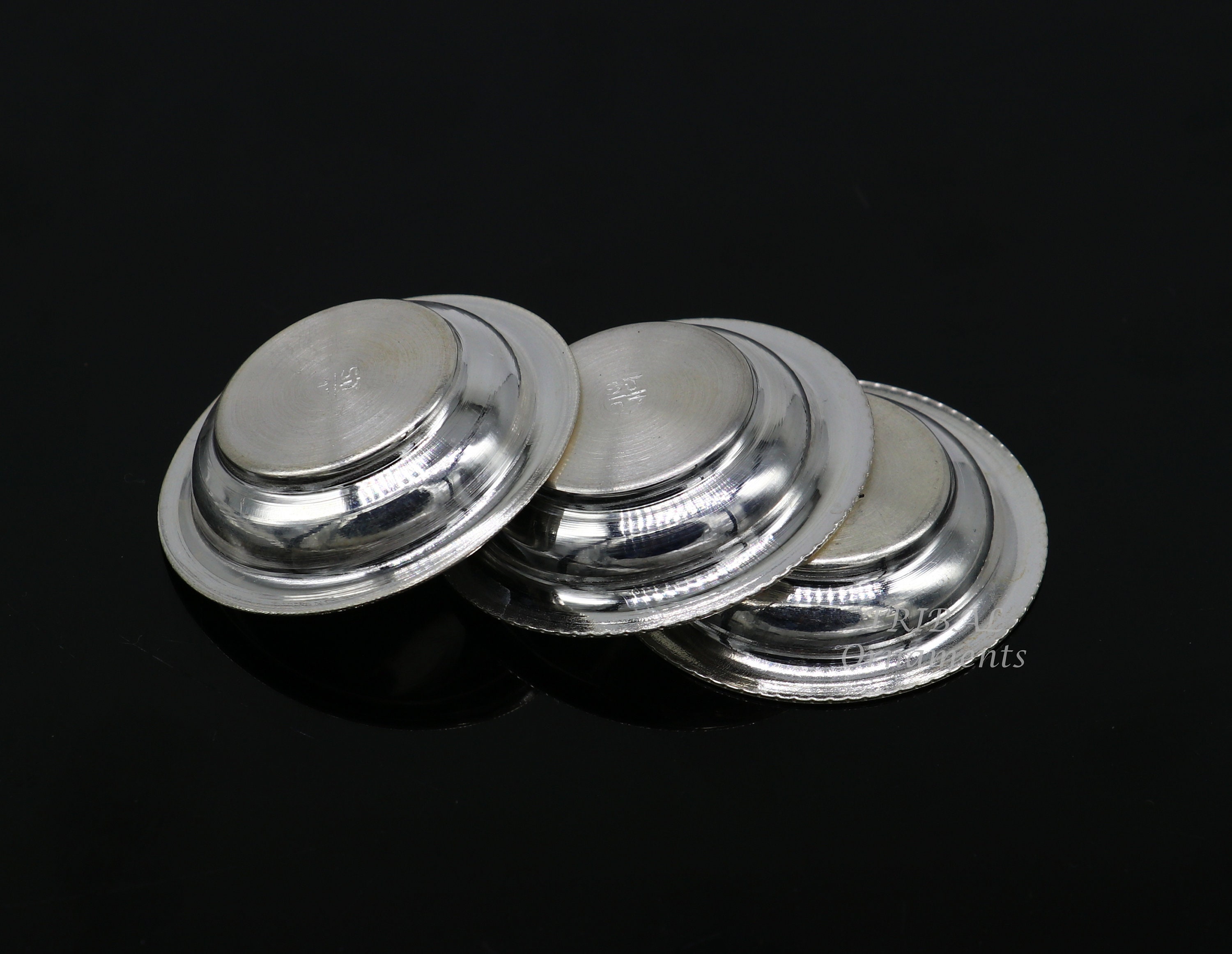925 Silver Handmade Silver Small Plate or Tilak Bowl , Best Small Tiny ...