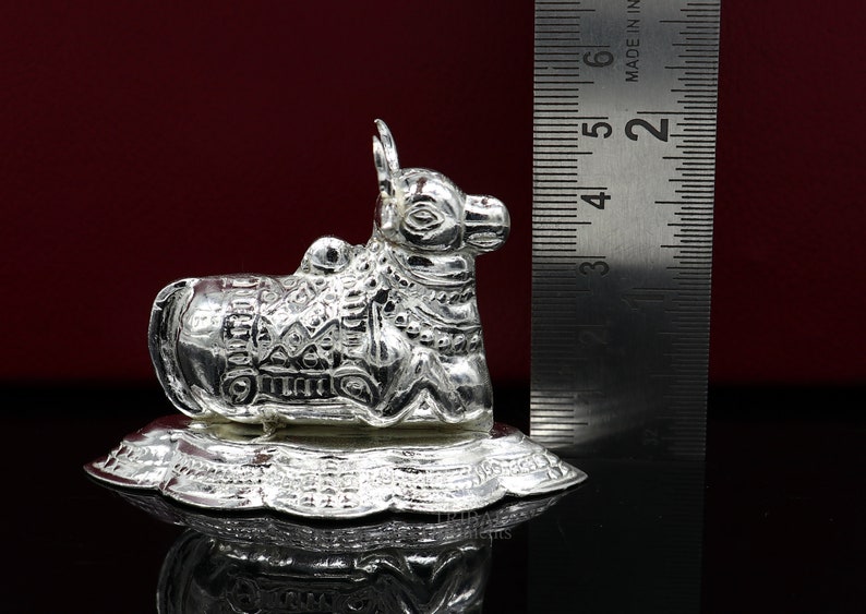 Lord Shiva Vahan Nandi Maharaj Sterling Silver Handmade Small | Etsy