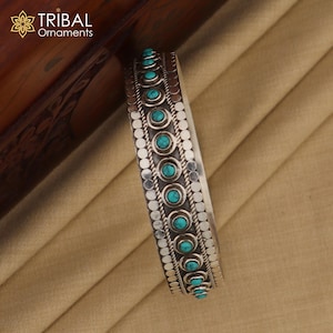 925 Sterling Silver Customized Vintage Antique Design Turquoise Stone ...