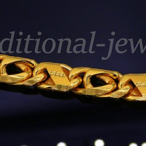 Traditional Navabi Chain Style 22kt Yellow Gold Handmade Fabulous Men's ...