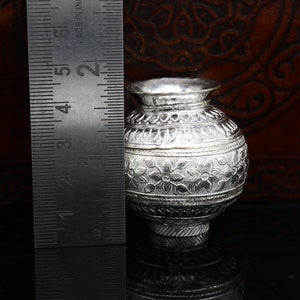 Solid Sterling Silver Handmade Plain Small Kalash or Pot, Unique Silver ...