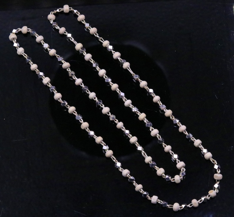 Vintage Design Handmade Sterling Silver Chain Necklace | Etsy