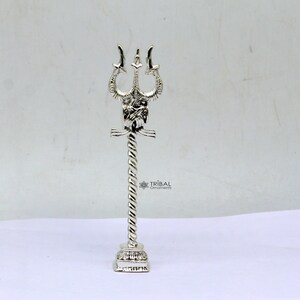 925 Sterling Silver Handmade Lord Shiva Trident With Damaru, Fabulous ...