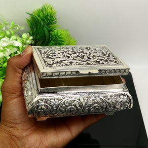 Vintage Antique Naxi Design Handmade 925 Sterling Silver Dry Fruit Box ...