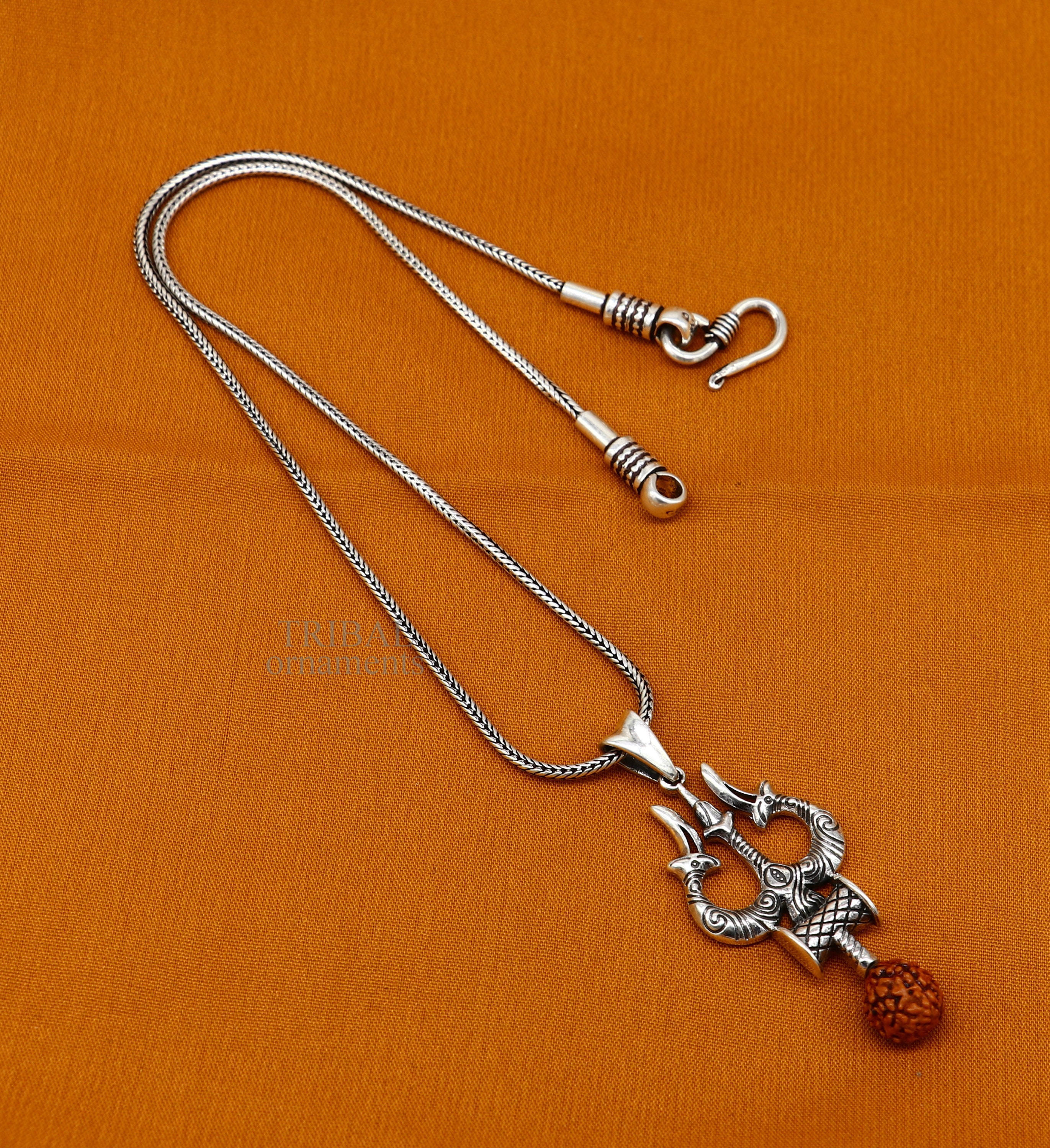 925 Sterling Silver Hindu Idol Lord Shiva Trident Pendant, Amazing ...