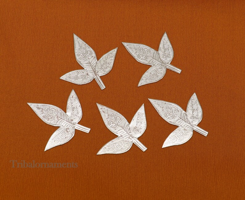 Lord Shiva Bel Patra Solid Silver Handmade Solid Belva Patra | Etsy