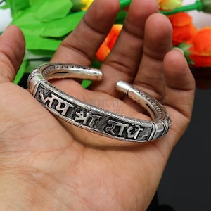 925 Sterling Silver Handmade Nakshi Work "jai Shree Radhe" Goddess ...