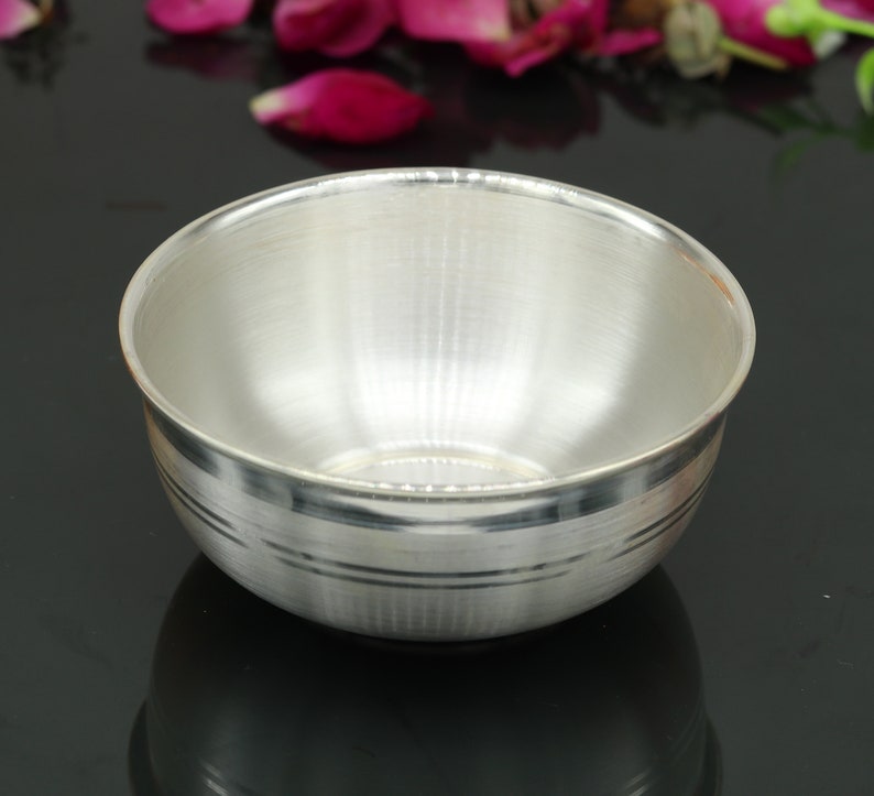 999 Pure Sterling Silver Handmade Solid Silver Bowl Kitchen Utensils ...