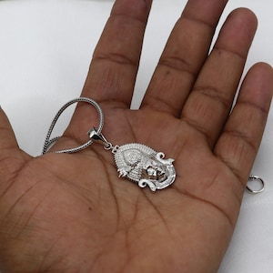 925 Sterling Silver Khatu Shyam Pendant/ Lord Krishna, Amazing Divine ...