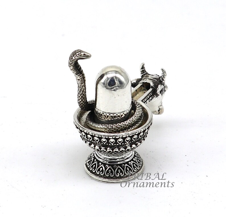 925 Sterling Silver Lord Shiva Lingam Jalheri, Divine Shiva Lingam at ...