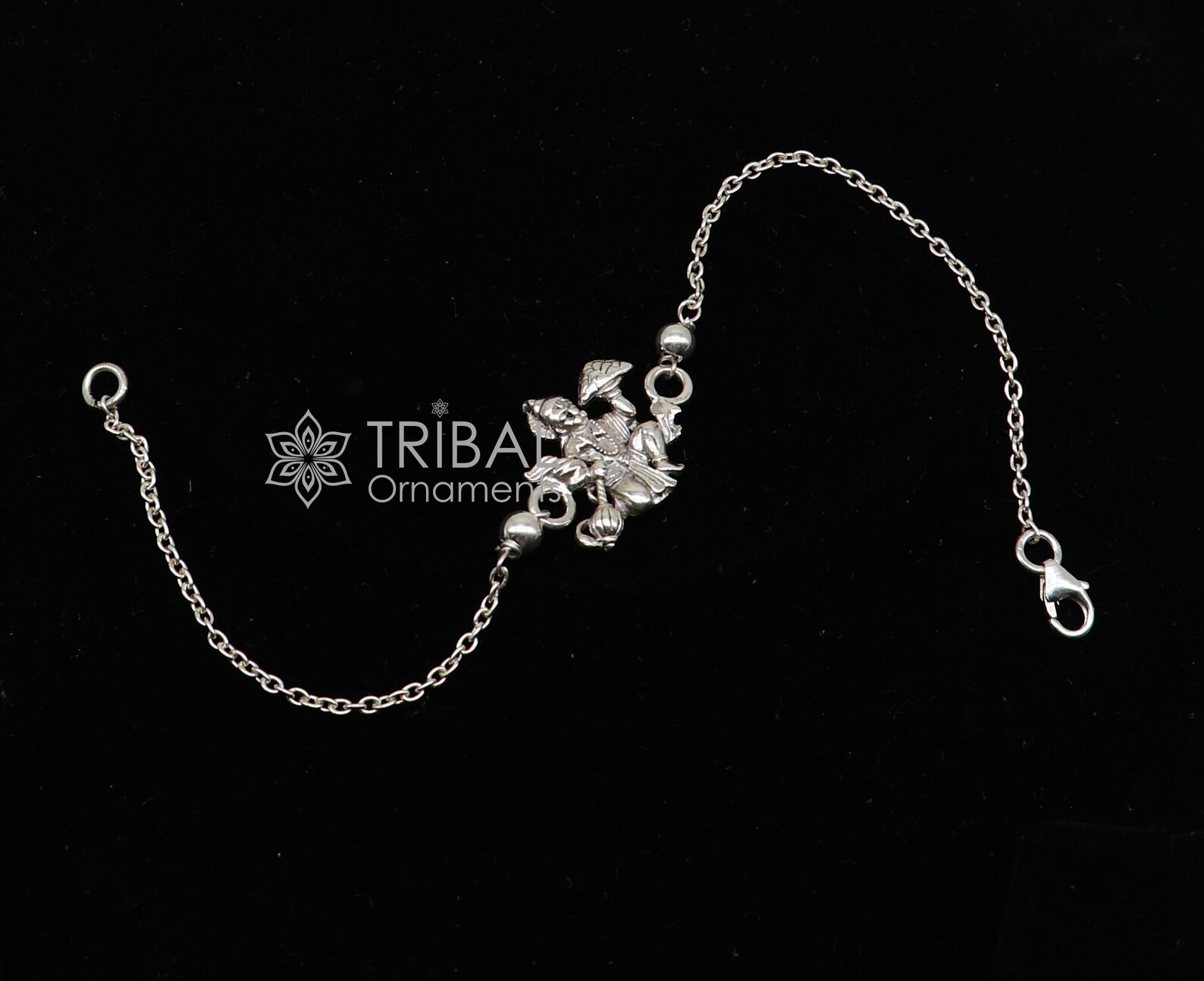 925 Sterling Silver Customized 'hanuman' Rakhi or Bracelet. Best Gift ...