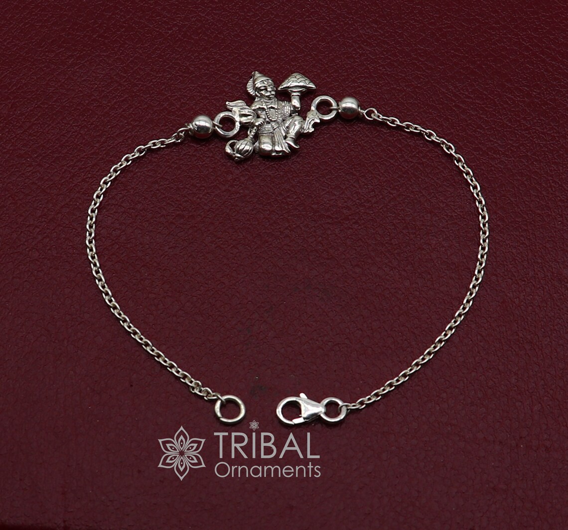 925 Sterling Silver Customized 'hanuman' Rakhi or Bracelet. Best Gift ...