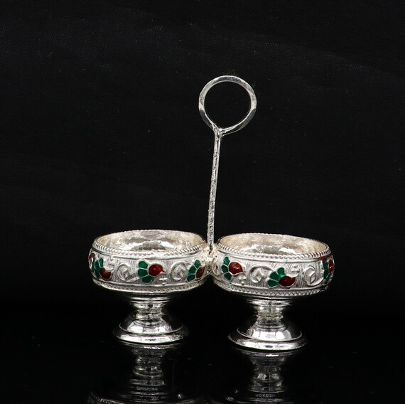 925 Sterling Silver Handmade Customized Work Puja Utensils - Etsy