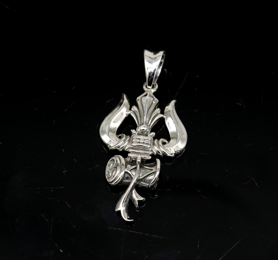 925 Sterling Silver Hindu Idol Lord Shiva Trident/trishul - Etsy