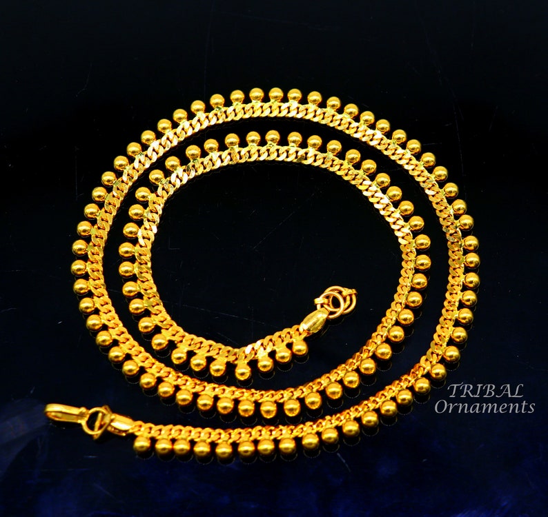 Amazing Vintage Waved Beaded Style Handmade Genuine 22 Karat - Etsy